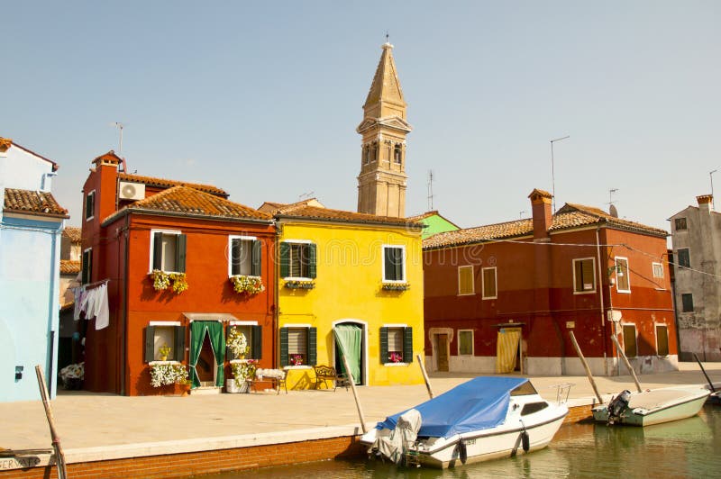 Isola Di Burano, Venezia, Italia Immagine Stock - Immagine di ...