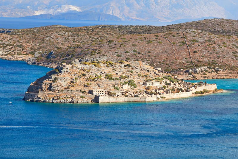 Isola Di Spinalonga, Creta, Grecia Immagine Stock - Immagine di isola ...