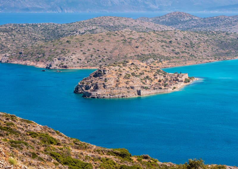 Isola Di Spinalonga, Creta, Grecia Immagine Stock - Immagine di creta ...