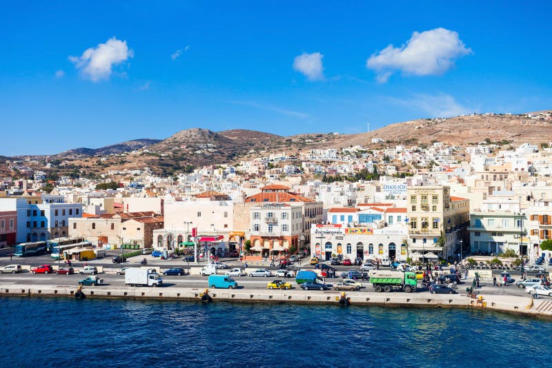 Isola di Syros in Grecia immagine editoriale. Immagine di architettura ...
