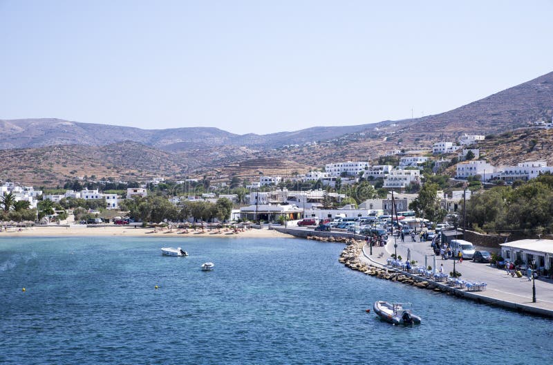 Vista Aerea Delle Spiagge Dell'isola Greca Dell'isola Dell'IOS, Cyclad ...