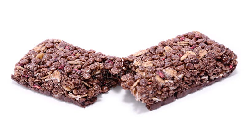 Isolados Da Barra De Granola No Fundo Branco Imagem de Stock - Imagem ...