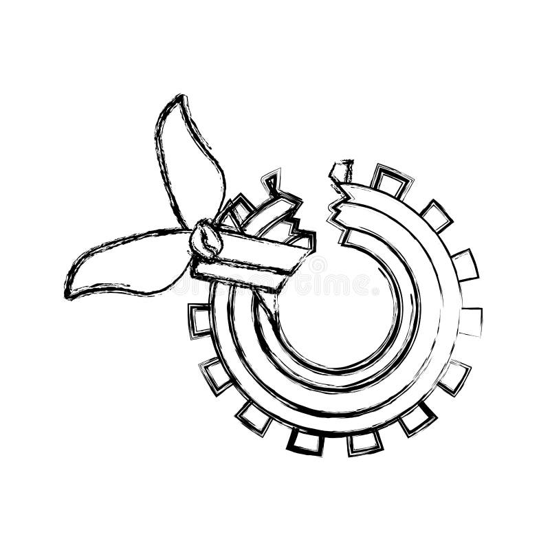 Isolatd broken gear design stock vector. Illustration of machine - 82290893
