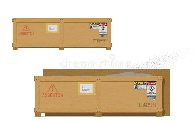 Isolate Asbestos Container on White Background Stock Vector ...
