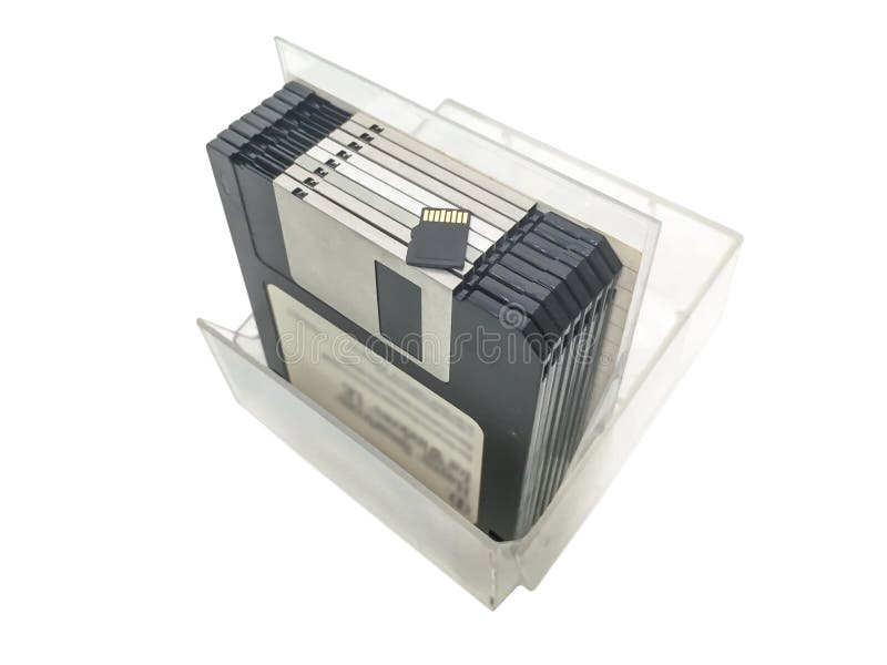 Isolate of Different Storage Sd Card and Floppy Disk Stock Image ...