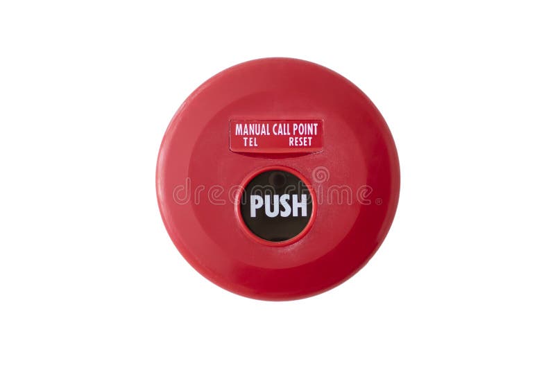 Isolate Emergency Fire Alarm Button Stock Photo - Image of break ...