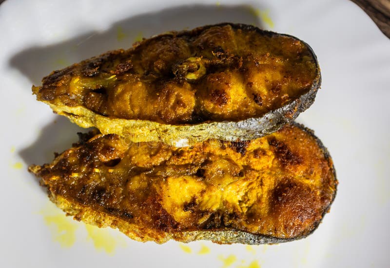 Isolate Fried Fish Close Up Shot at Home from Different Angle Stock ...