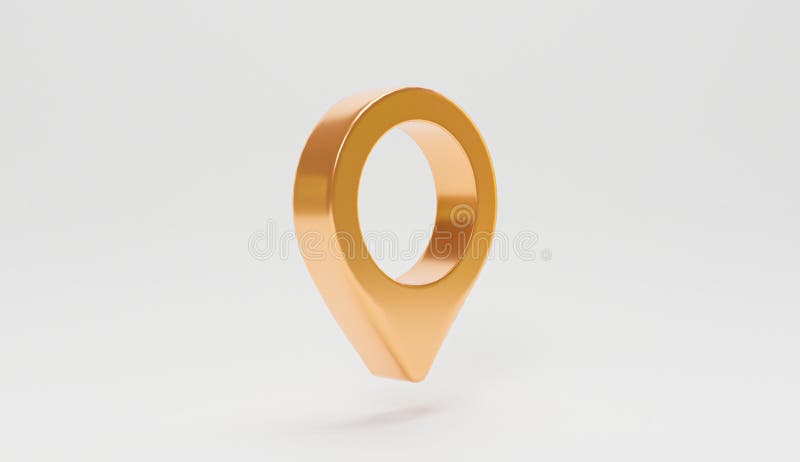 Golden Location Logo Vector Icon Stock Vector - Illustration of place ...