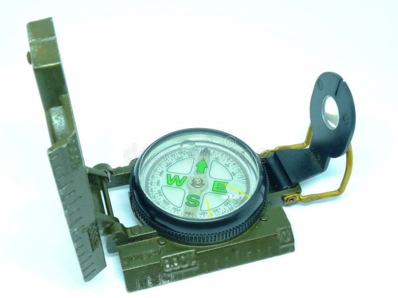 The Isolate Green Military Compass Portable To Walk,Distance and Stock ...