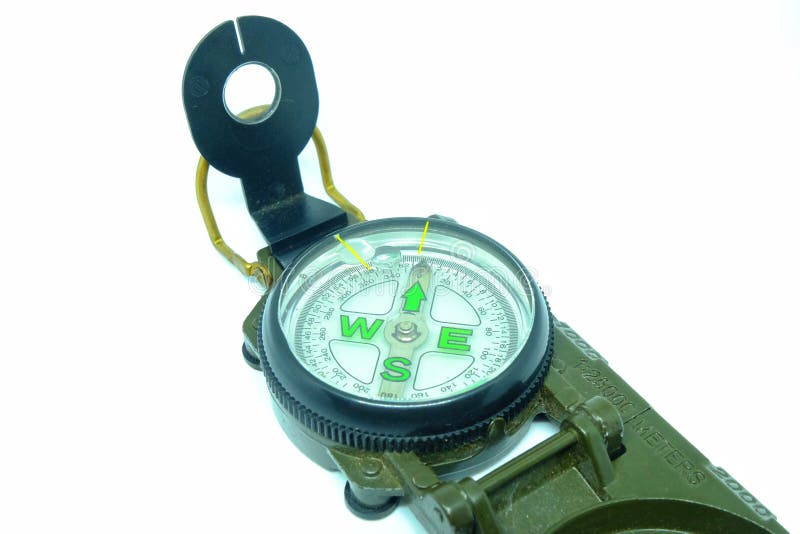 The Isolate Green Military Compass Portable To Walk,Distance and Stock ...