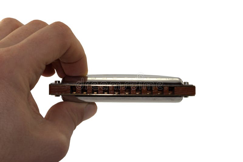 Isolate Harmonica in Musician Hand Stock Photo - Image of harmonica ...