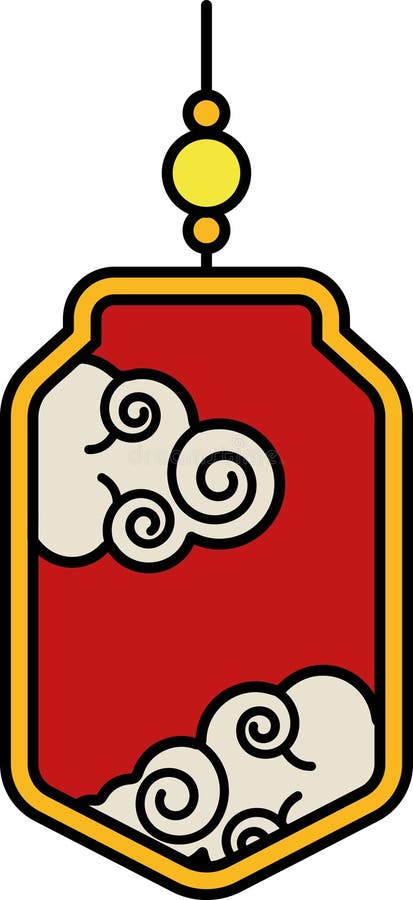 Isolate Illustration of a Traditional Chinese Tag Stock Vector ...