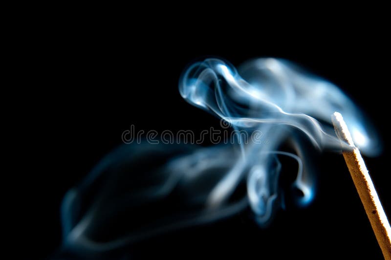 Isolate incense with smoke stock image. Image of abstract - 16265287