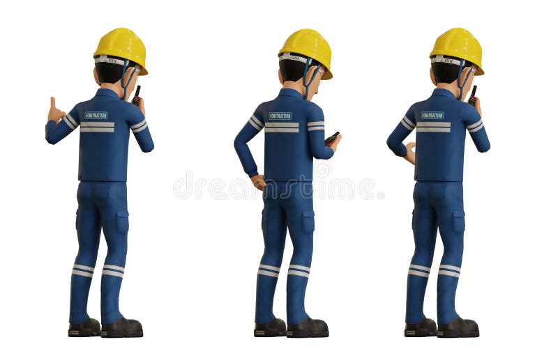 Isolate Industrial Operator is Operating Walkie-talkie Stock ...