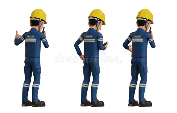 Isolate Industrial Operator is Operating Walkie-talkie Stock Image ...