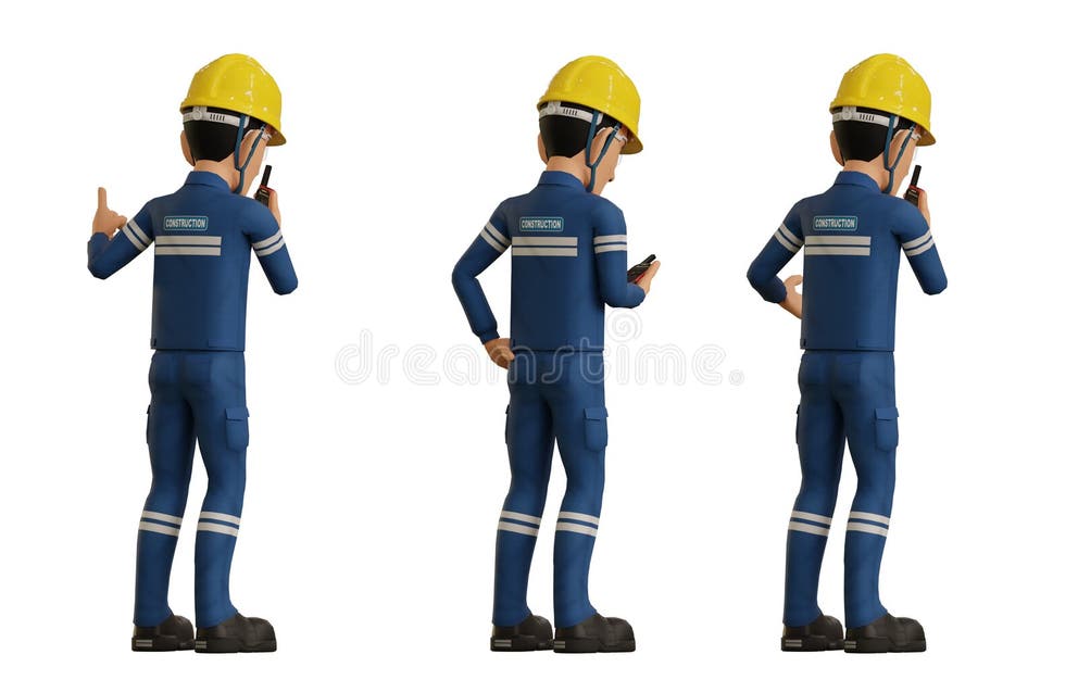 Isolate Industrial Operator is Operating Walkie-talkie Stock Image ...