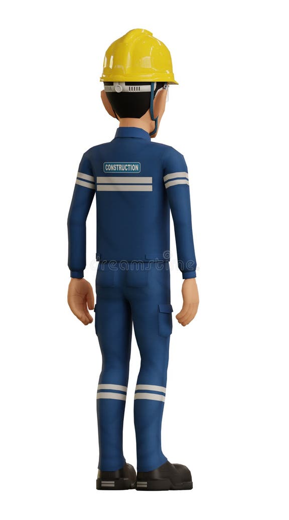 Isolate Industrial Operator Stand on White Background Stock ...