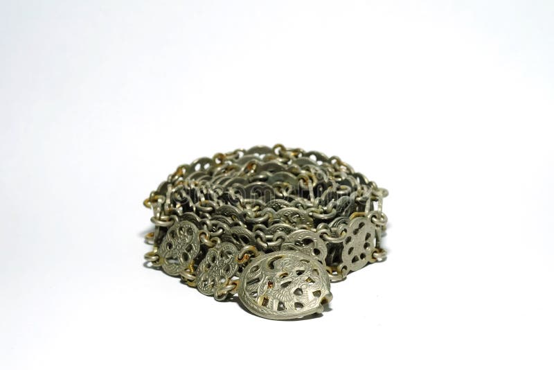 Isolate Photo of Ancient Small Brass Circular Box with Cap with Space ...