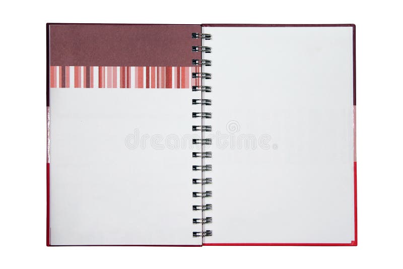 Isolate Red Note Book on White Stock Image - Image of list, empty: 16844287