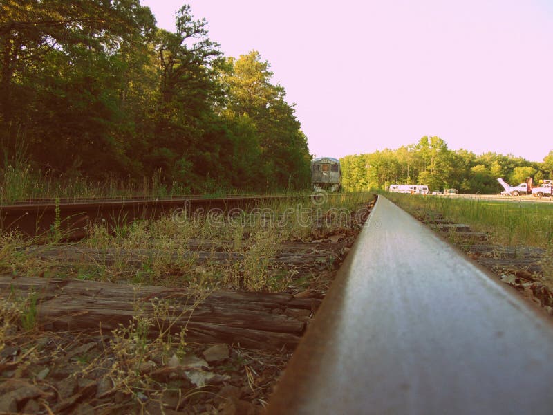 Isolate Train Tracks in Woods Stock Photo - Image of adventure, rails ...