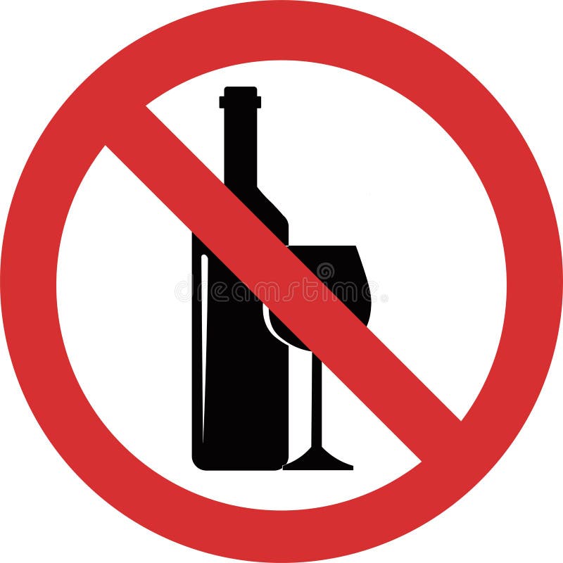 Isolate Vector. Do Not Drink Alcohol Sign. Stock Vector - Illustration ...