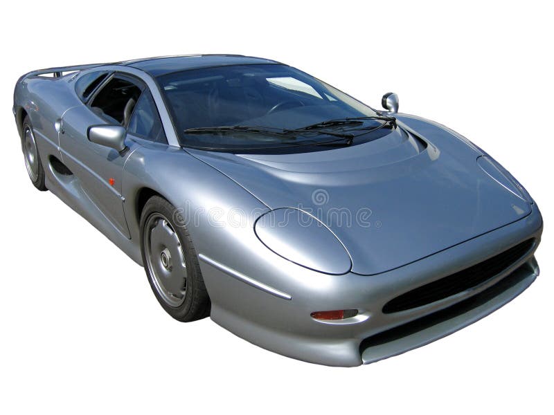 Isolated 80s Silver Super Car Stock Image - Image of performance ...