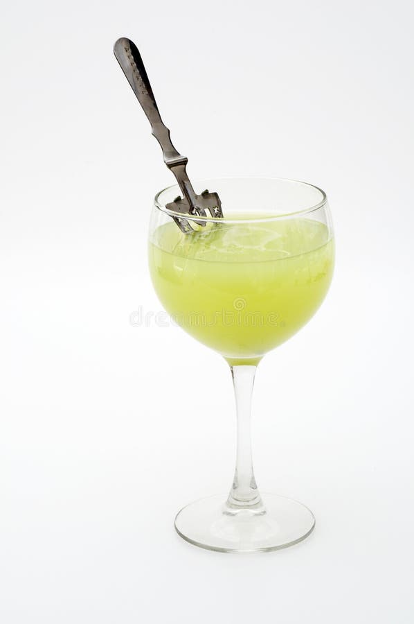 Isolated Absinthe stock photo. Image of glass, absinthe - 9565536