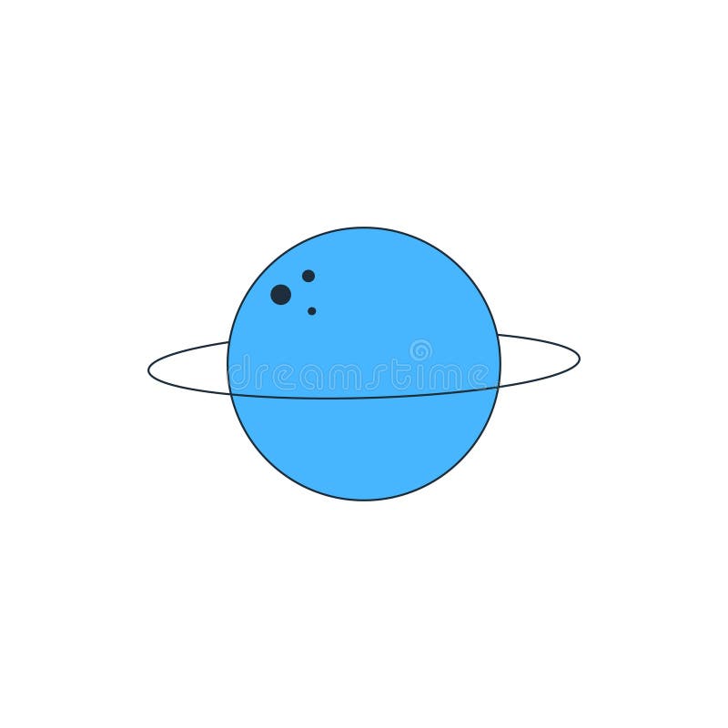 Isolated Abstract Blue Planet with Ring on White Background. Circle ...