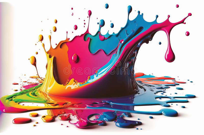 Isolated Abstract Color Splash on White Background Stock Illustration ...