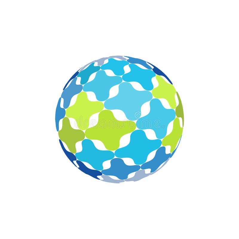 Isolated Abstract Colorful World, Earth Icon, Vector Illustration Stock ...