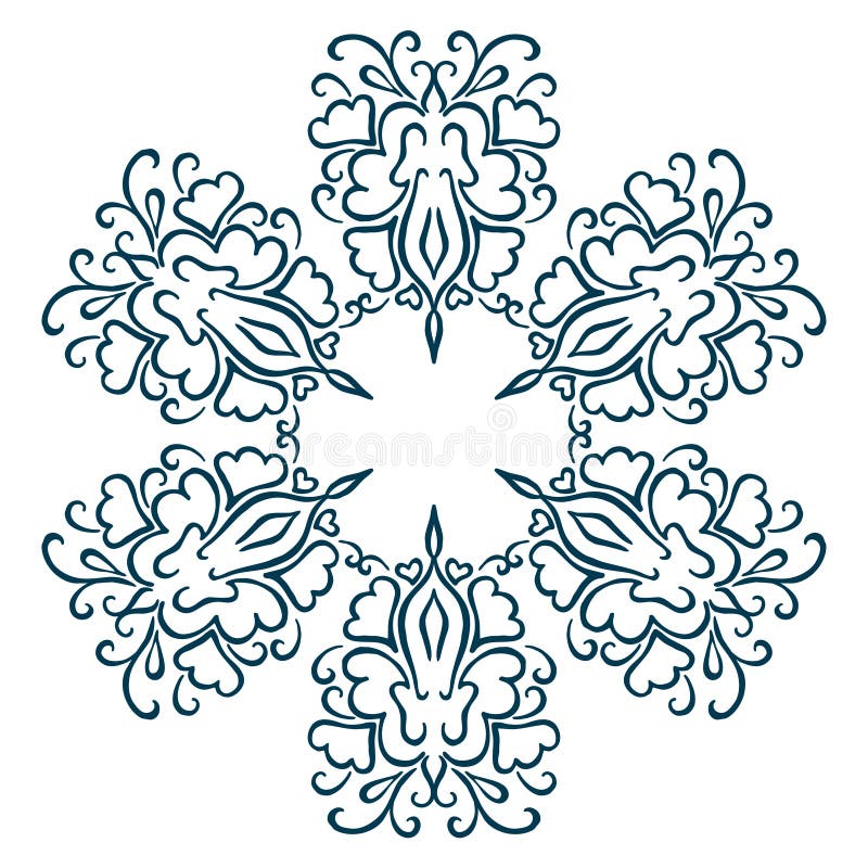 Isolated Abstract Floral Pattern Stock Vector - Illustration of design ...