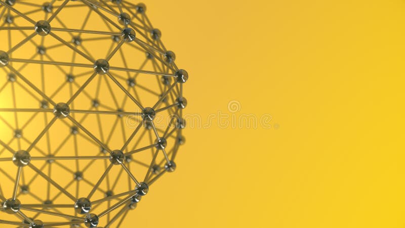 Geometrical Structure Made of Lines and Dots. Stock Illustration ...