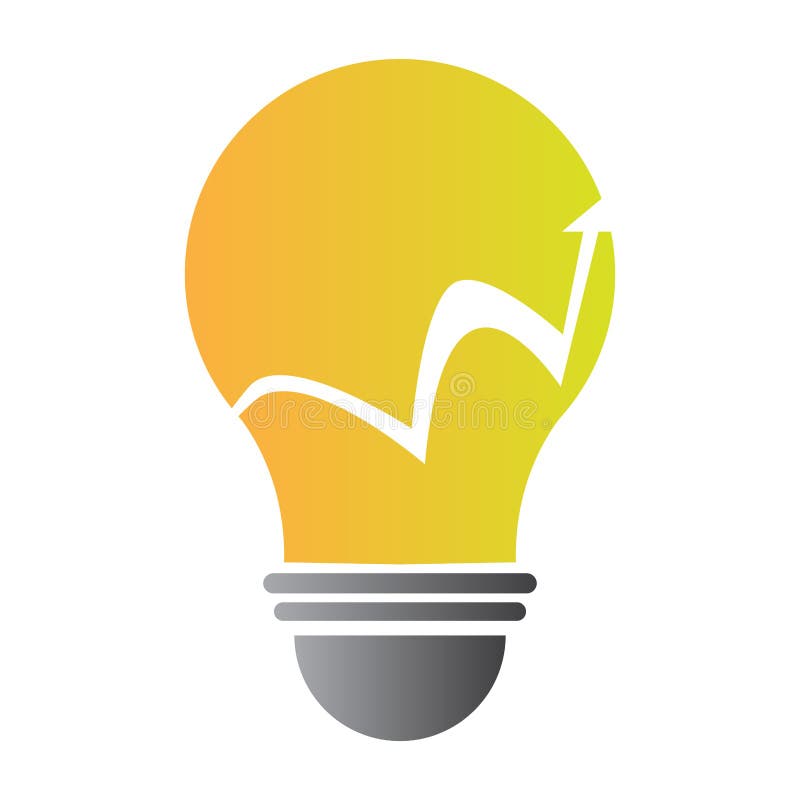 Isolated Abstract Lightbulb Stock Vector - Illustration of school, icon ...
