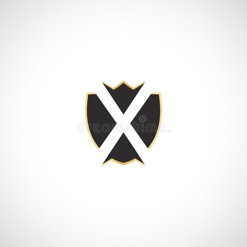 Isolated Abstract Medieval Shield Logo, Coat of Arms Logotype on White ...