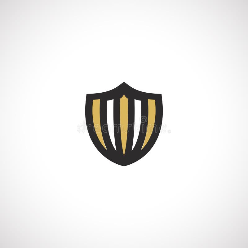 Isolated Abstract Medieval Shield Logo, Coat of Arms Logotype on White ...