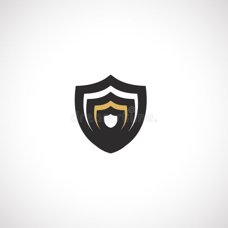 Isolated Abstract Medieval Shield Logo, Coat of Arms Logotype on White ...