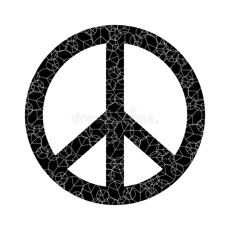 Isolated Abstract Peace Symbol Stock Vector - Illustration of sign ...
