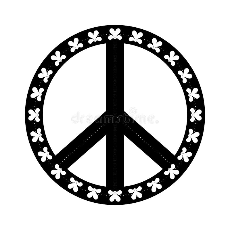Isolated Abstract Peace Symbol Stock Vector - Illustration of sign ...