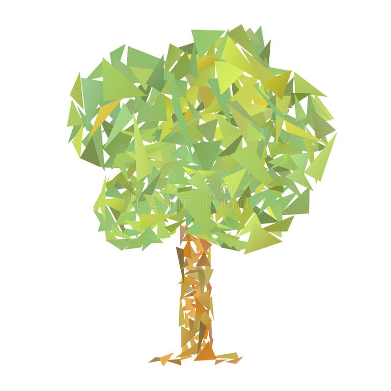 Isolated Abstract Triangle Tree, Vector Stock Vector - Illustration of ...