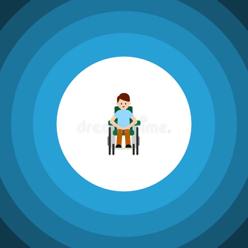 Isolated Accessible Flat Icon. Disabled Person Vector Element Can Be ...
