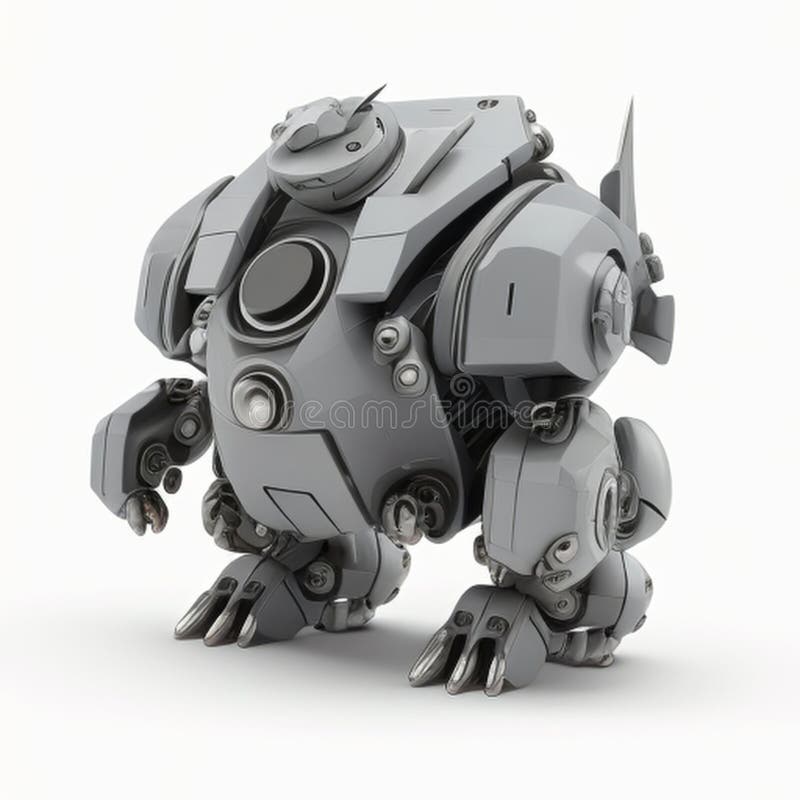 Adorable mini robot stock illustration. Illustration of digital - 273178023