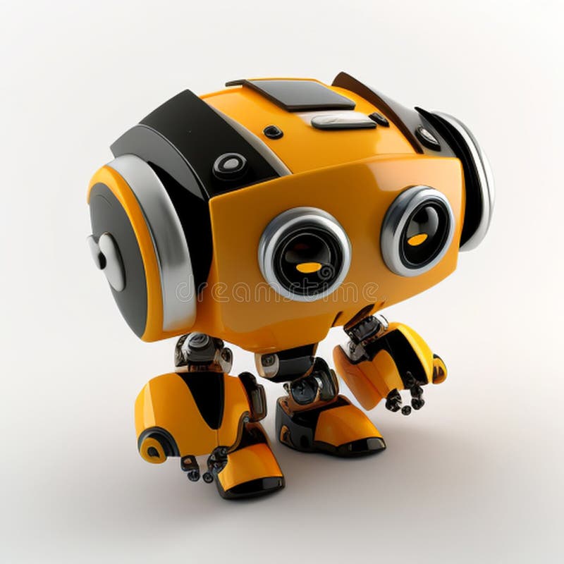 Adorable mini robot stock illustration. Illustration of cute - 273177972