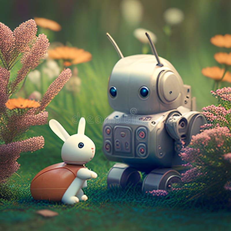 Adorable mini robot stock illustration. Illustration of font - 273177990