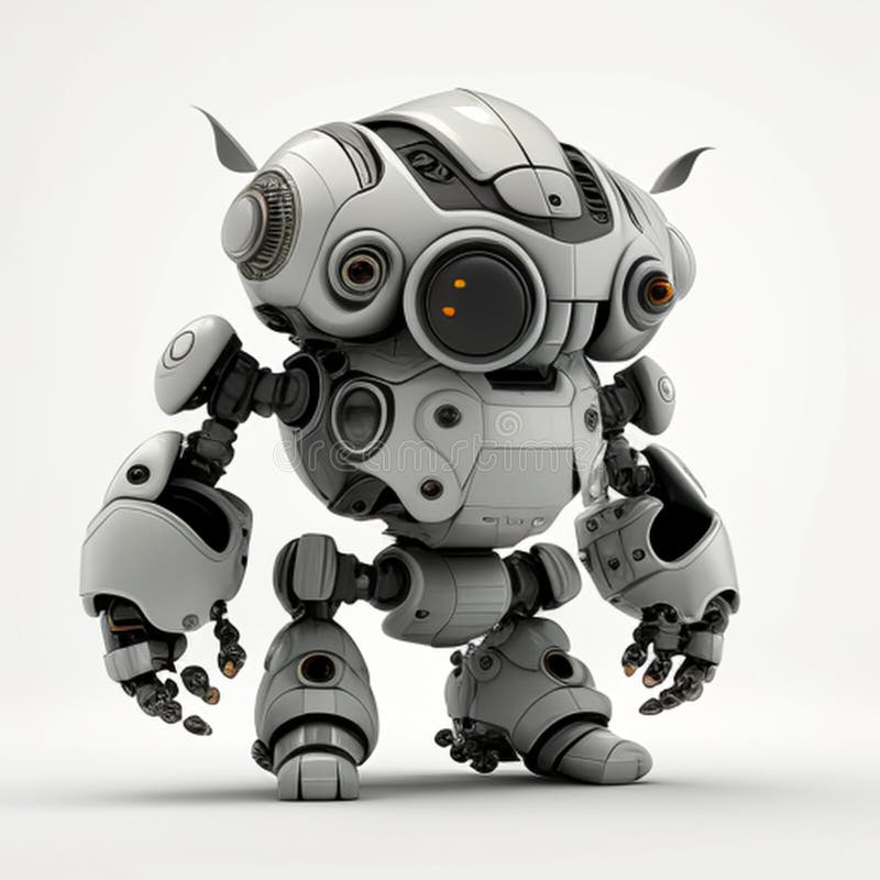 Adorable mini robot stock illustration. Illustration of gadget - 273178019