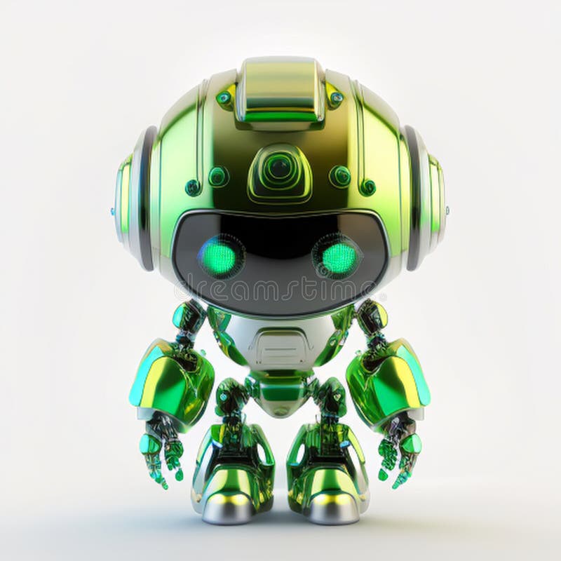 Adorable mini robot stock illustration. Illustration of robotic - 273178086