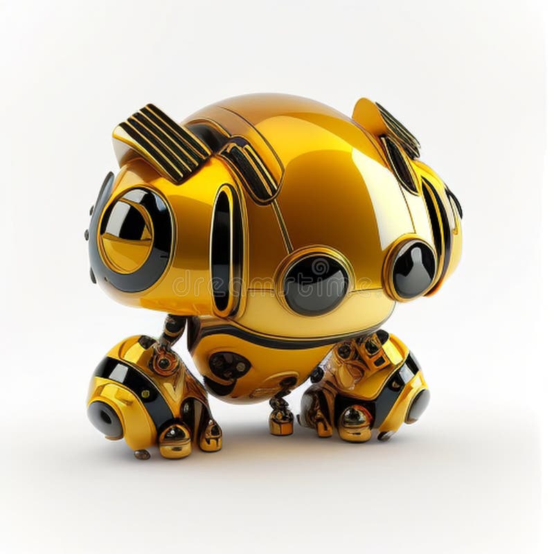 Adorable mini robot stock illustration. Illustration of cute - 273178045