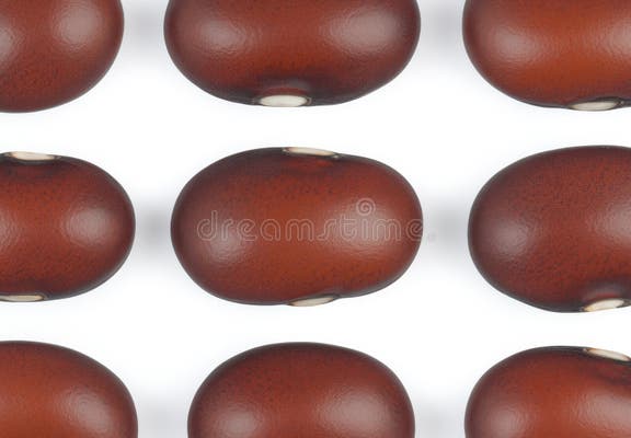 Isolated Adzuki Beans with a Clipping Path on a White Background Stock ...