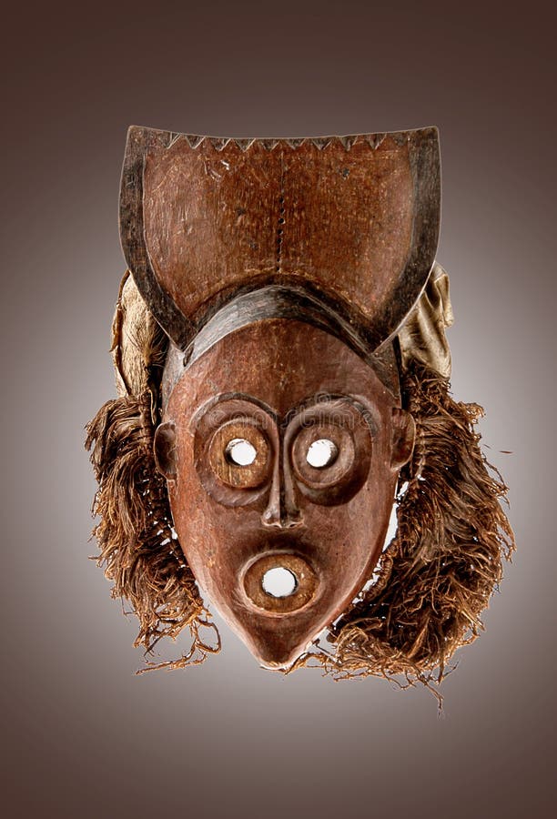 African Mask of Cloth, Traditional, Isolated. Stock Photo - Image of ...