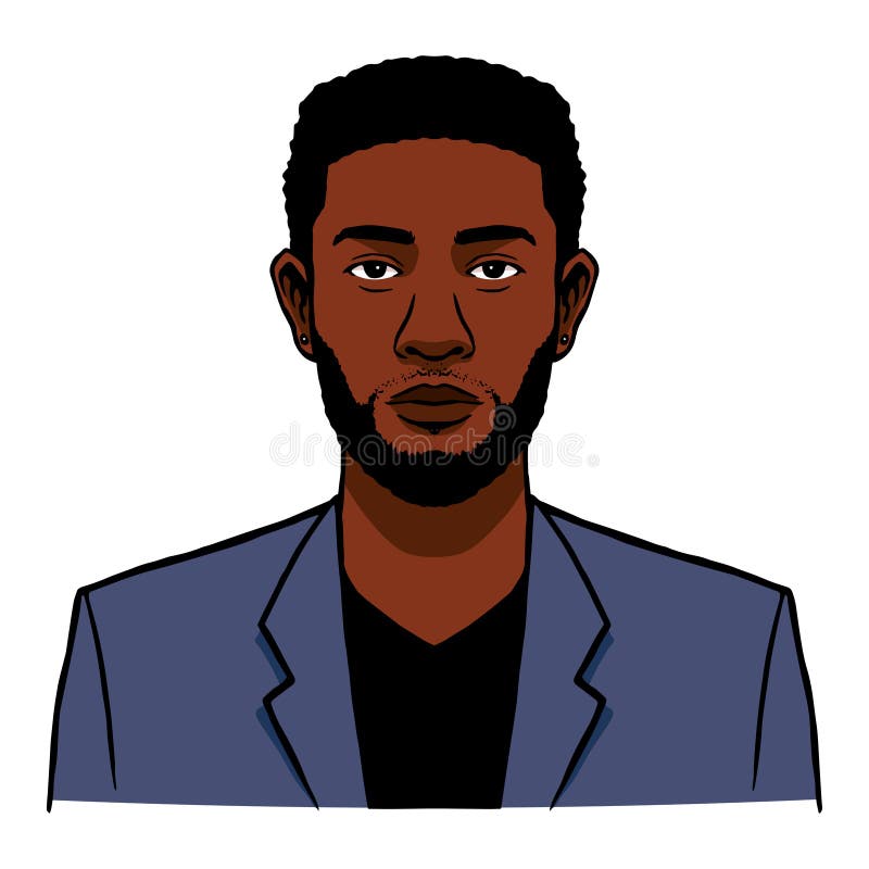 Isolated afro american man stock vector. Illustration of vector - 201586910