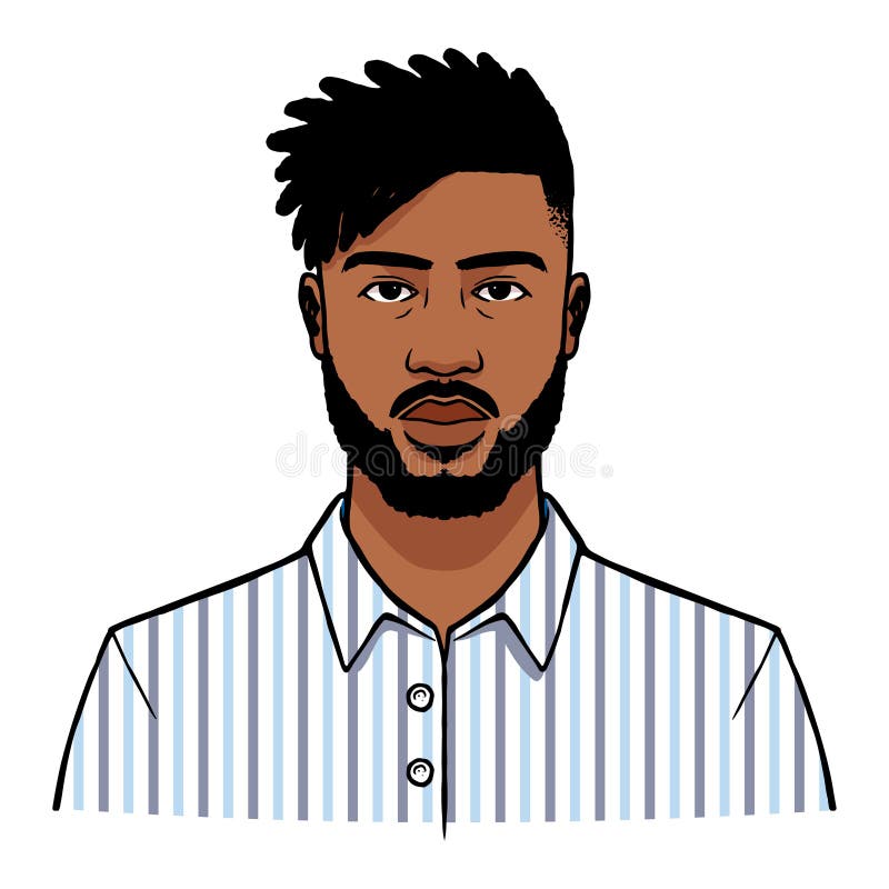 Isolated afro american man stock vector. Illustration of male - 201586941